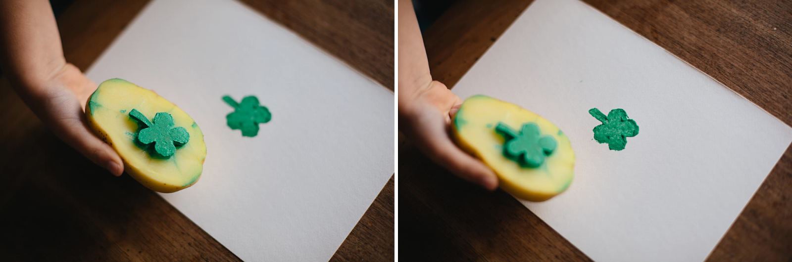 Four Leaf Clover Potato Prints » Wayfarer Family