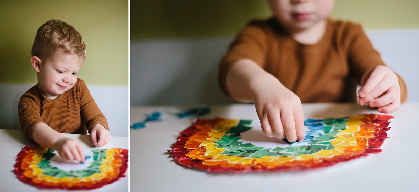 Toddler Rainbow Collage Craft » Wayfarer Family